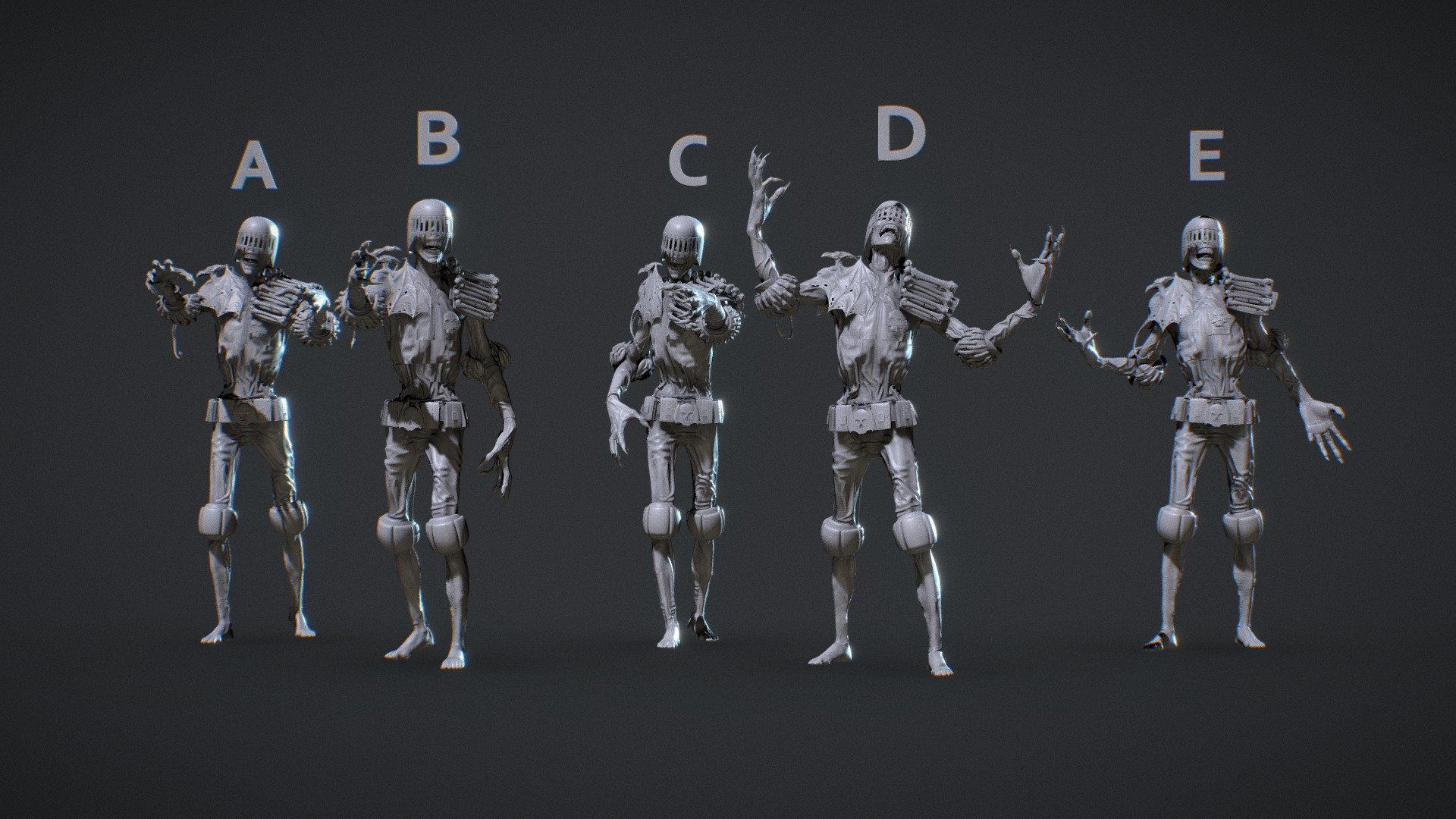 Judge Death poses - 3D model by mathewdc [e14269a] - Sketchfab