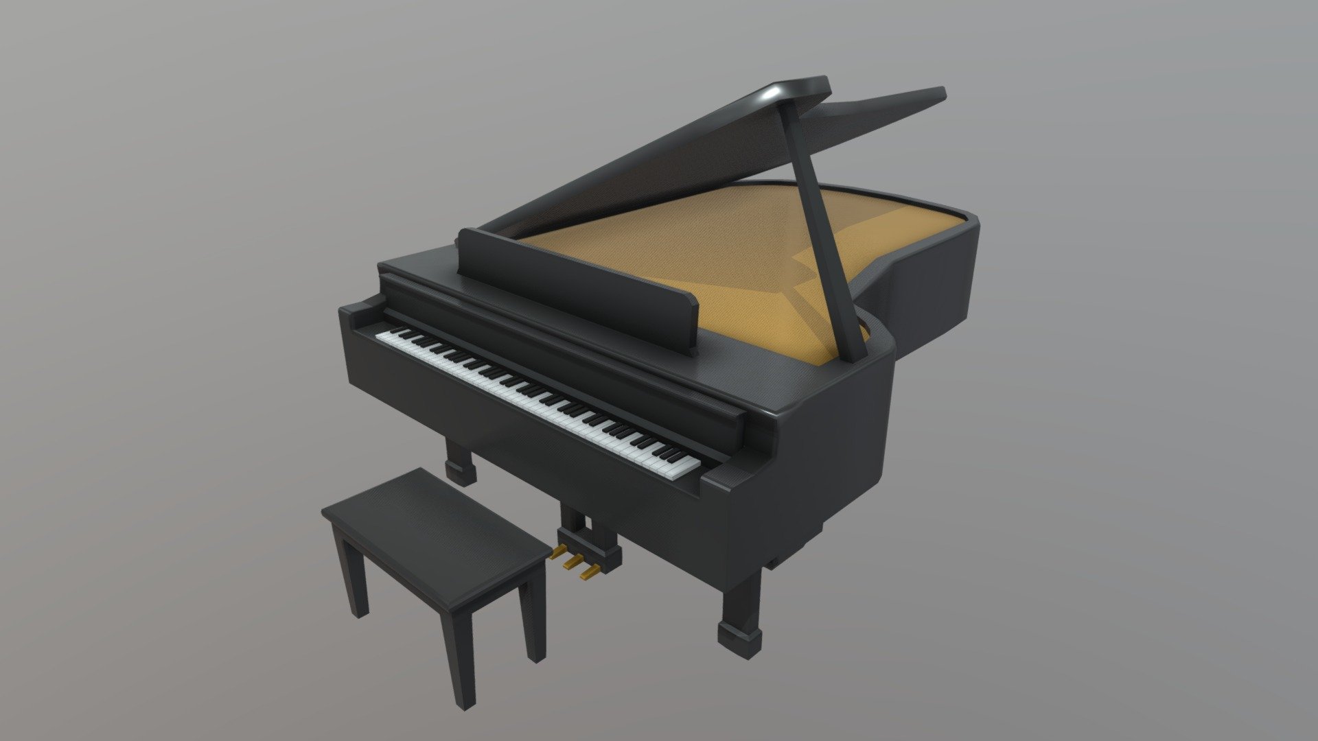 Piano - Download Free 3D model by jahobs [e14456d] - Sketchfab