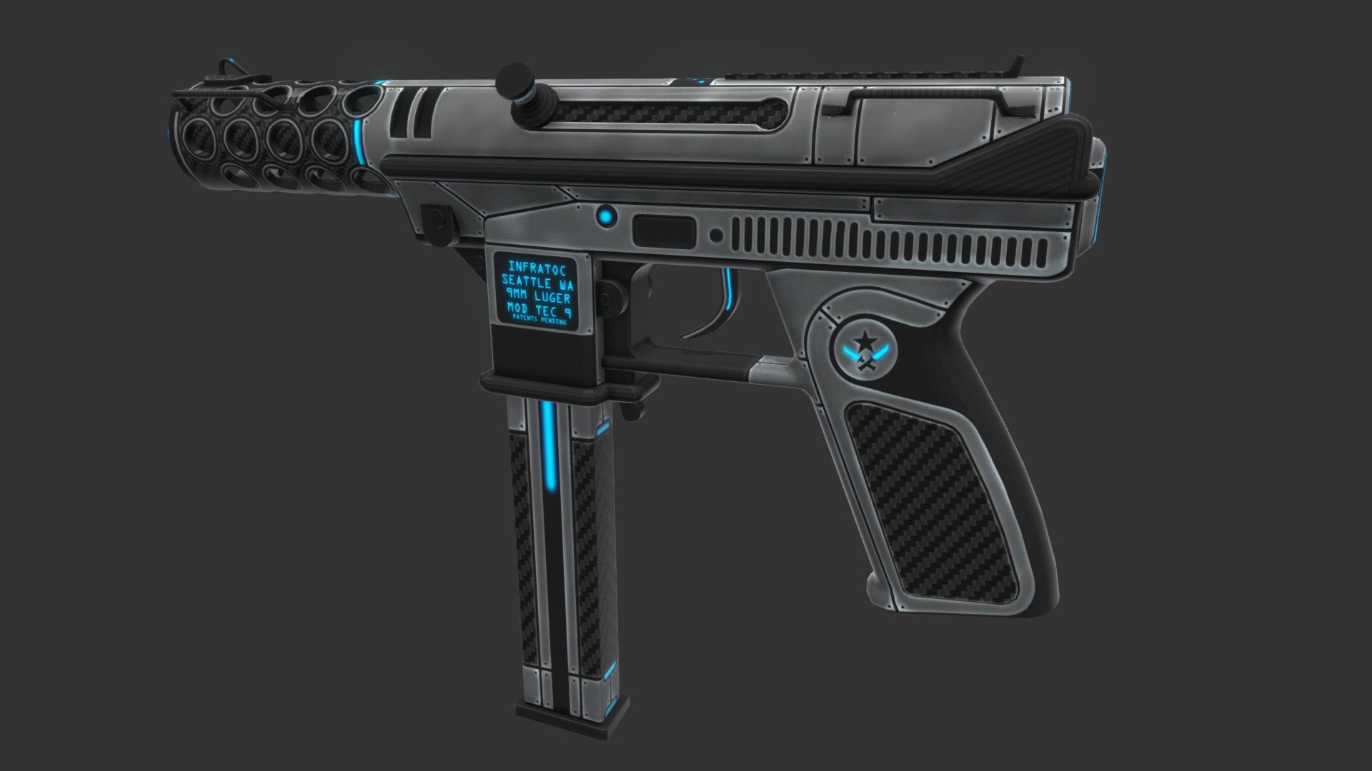 TEC- 9 :: Cyber - 3D model by p1etje2 [e144a32] - Sketchfab