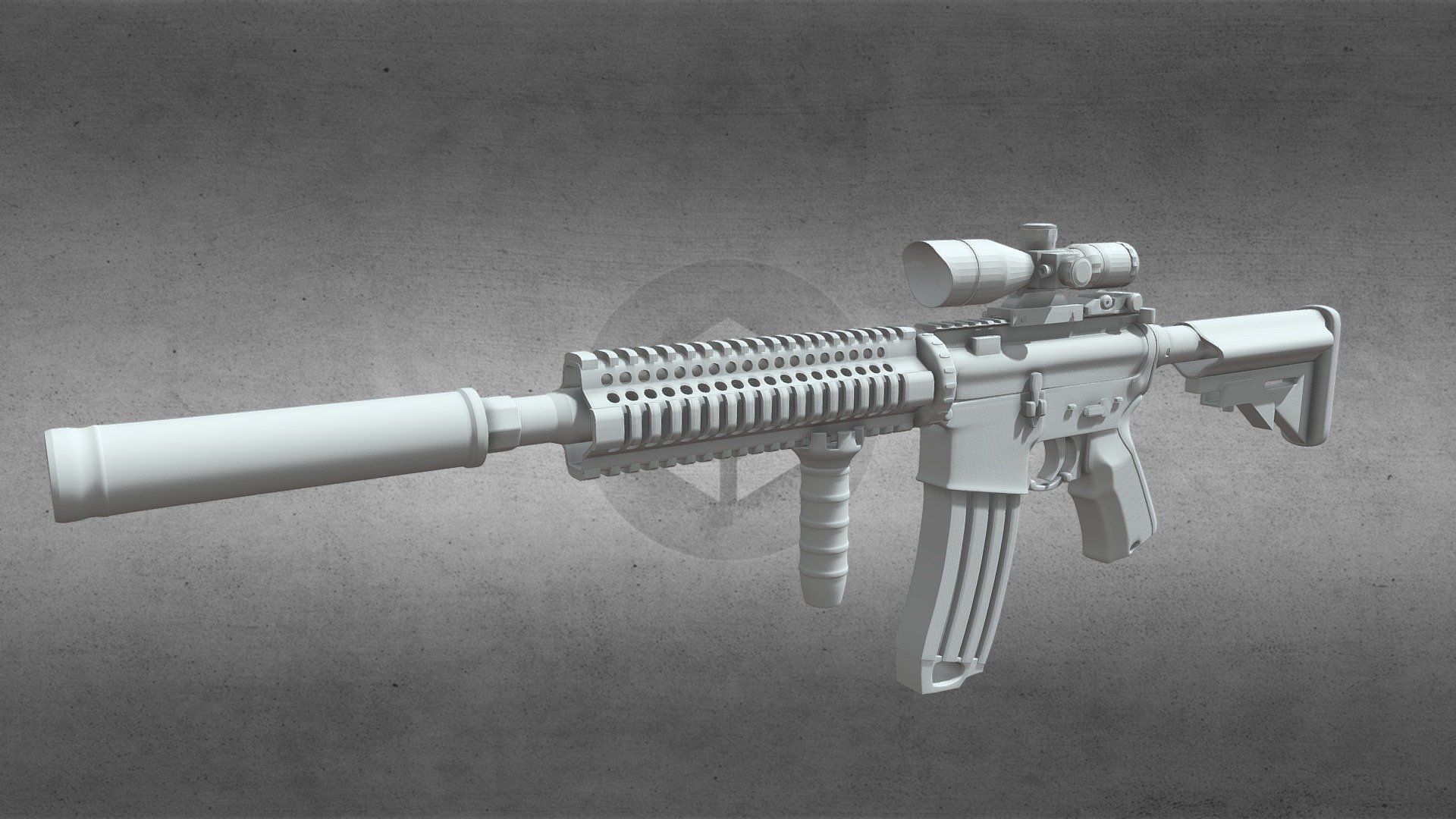 M4A1 gun model (highres) - 3D model by JunwenChen [e147066] - Sketchfab
