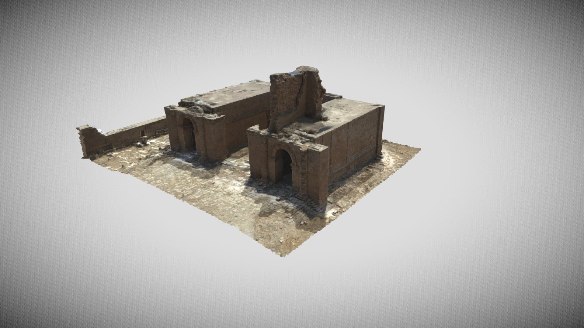 One of Hatra temples - 3D model by Qaflab [e14bd40] - Sketchfab
