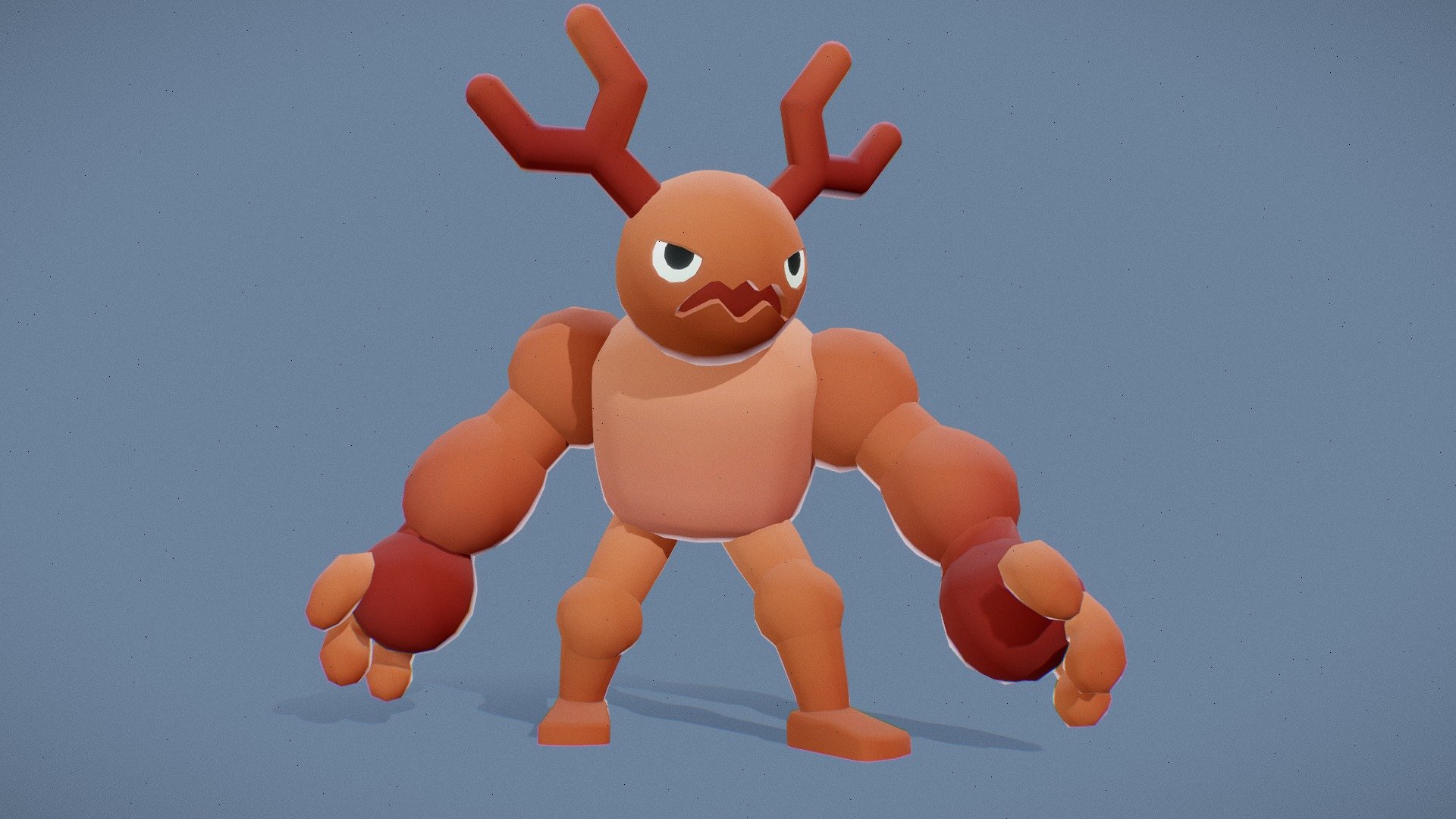 Cartoon Characters - Big Stocky Warrior - Buy Royalty Free 3D model by ...