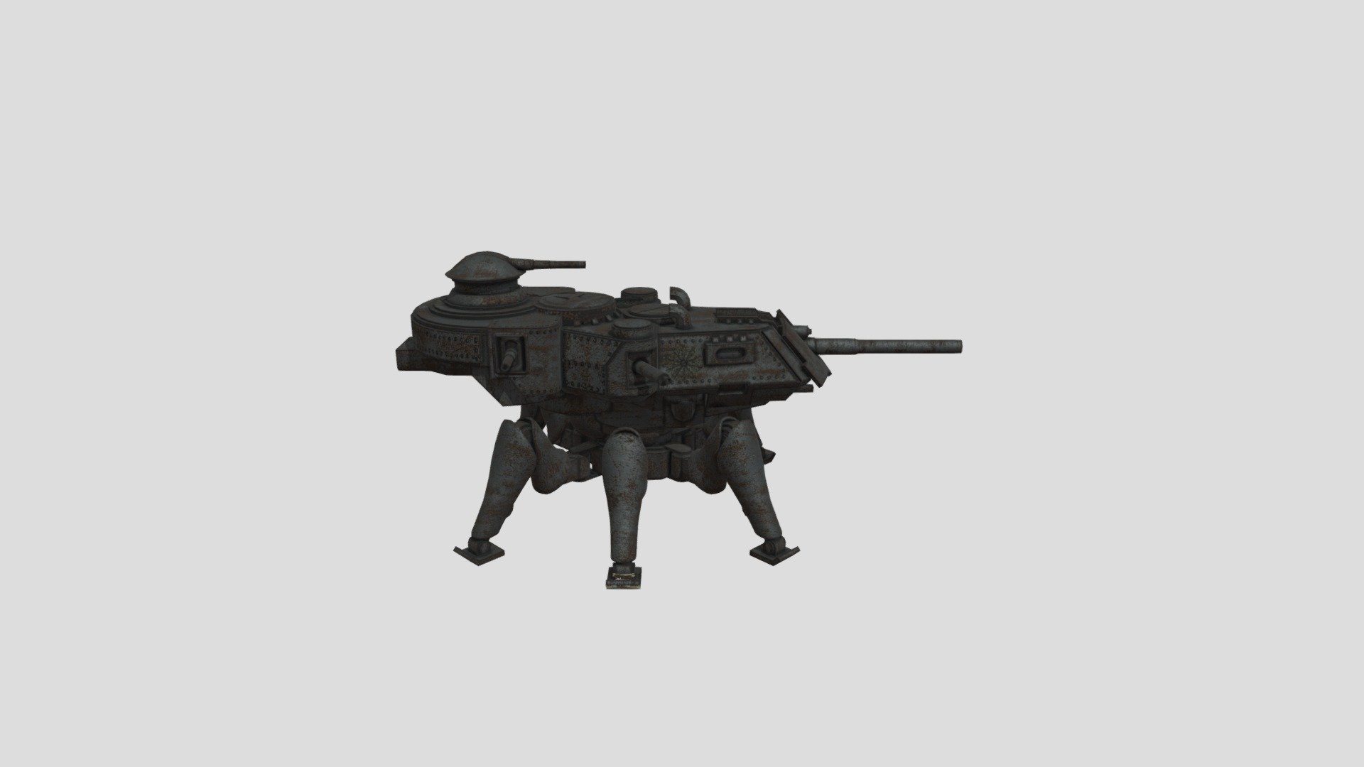Light Dieselpunk Mech - 3D model by brodaczsiwyy [e14de83] - Sketchfab