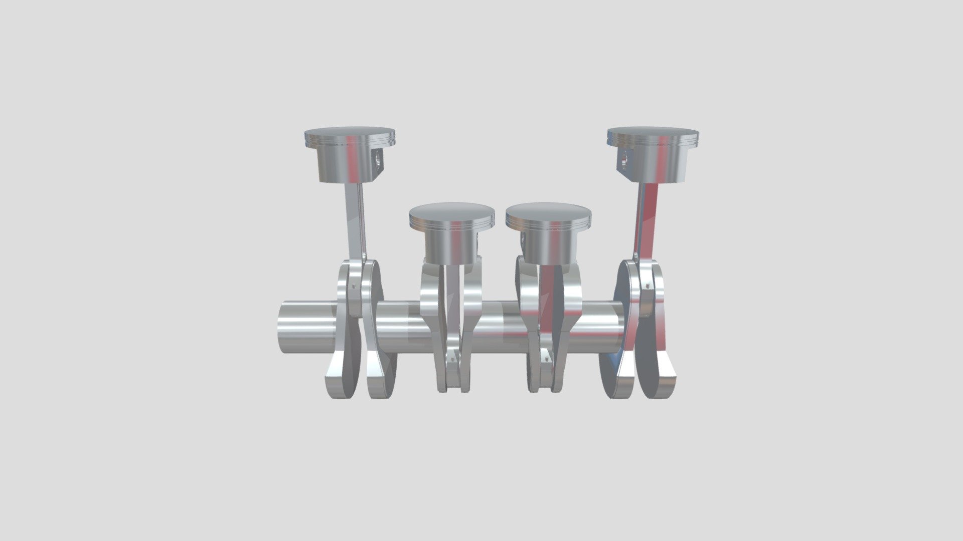 Rigged 4-Cylinder Engine (FREE) - Download Free 3D model by david.gnzlv ...