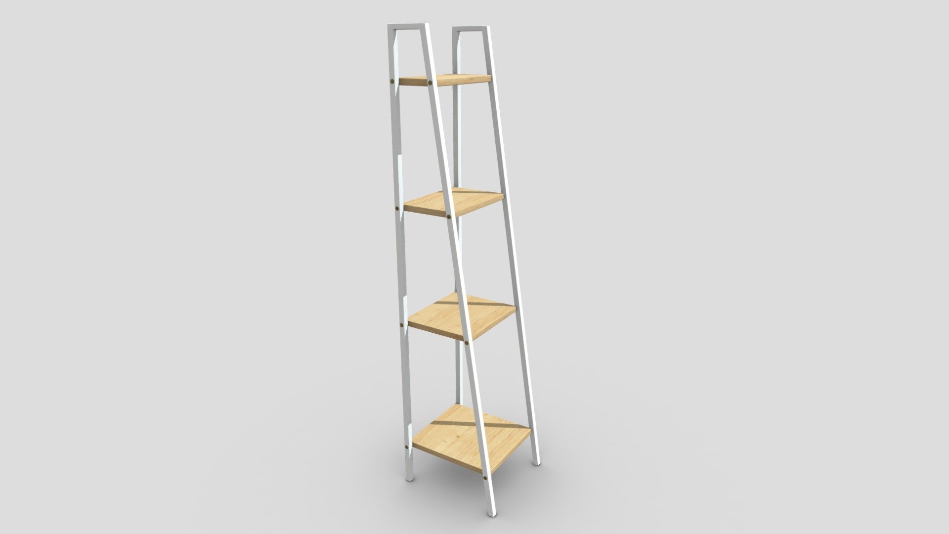 solid wood 4-step ladder shelf - Buy Royalty Free 3D model by interior ...