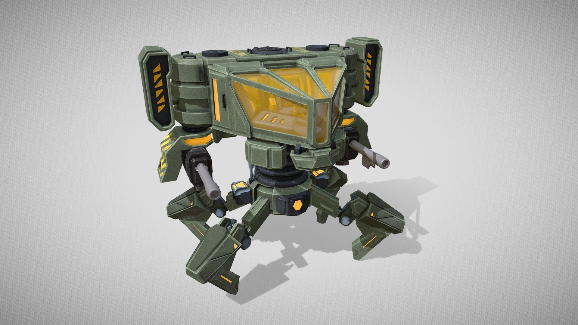 Attack Mecha 001 - 3D model by melina.contreras [e1508fd] - Sketchfab