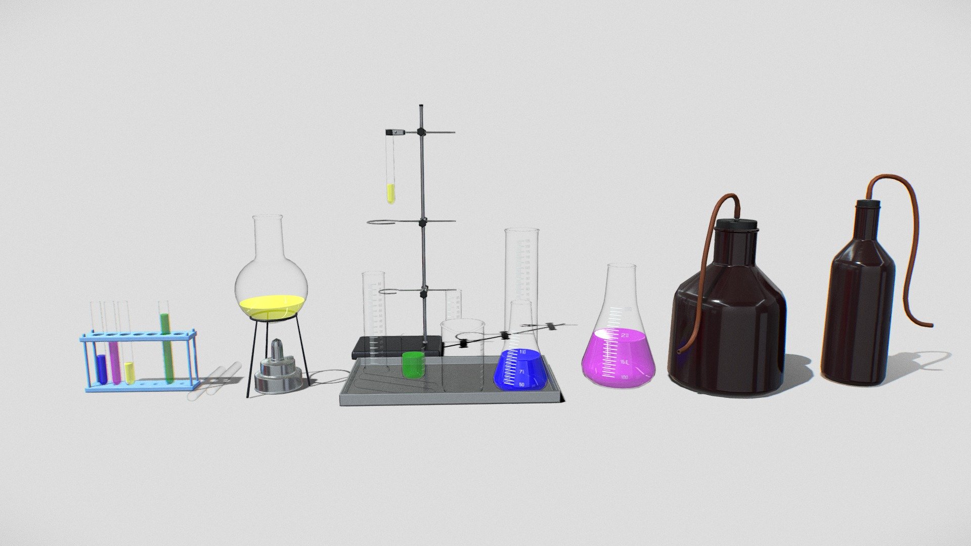 Laboratory Glassware - Buy Royalty Free 3D model by Evrika153 [e153992 ...