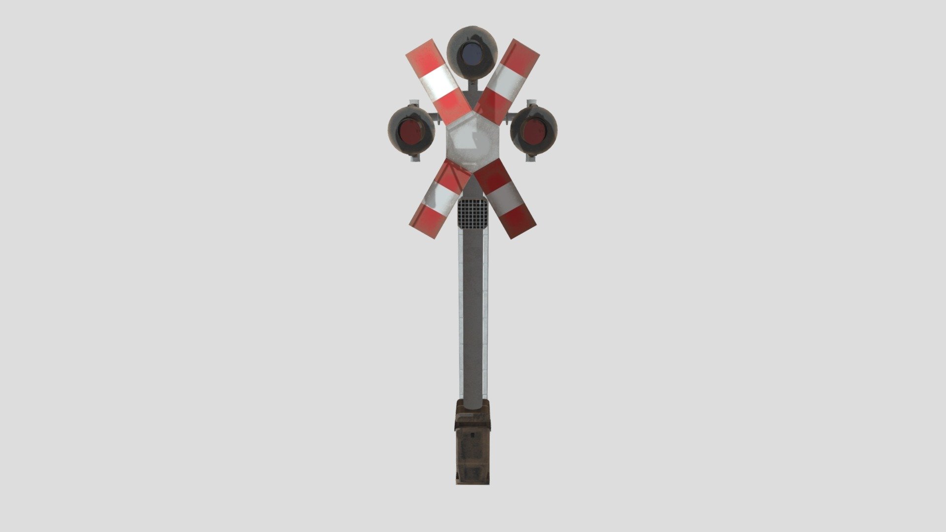 Rail Crossing Traffic Light Weathered 3 - Buy Royalty Free 3D model by ...