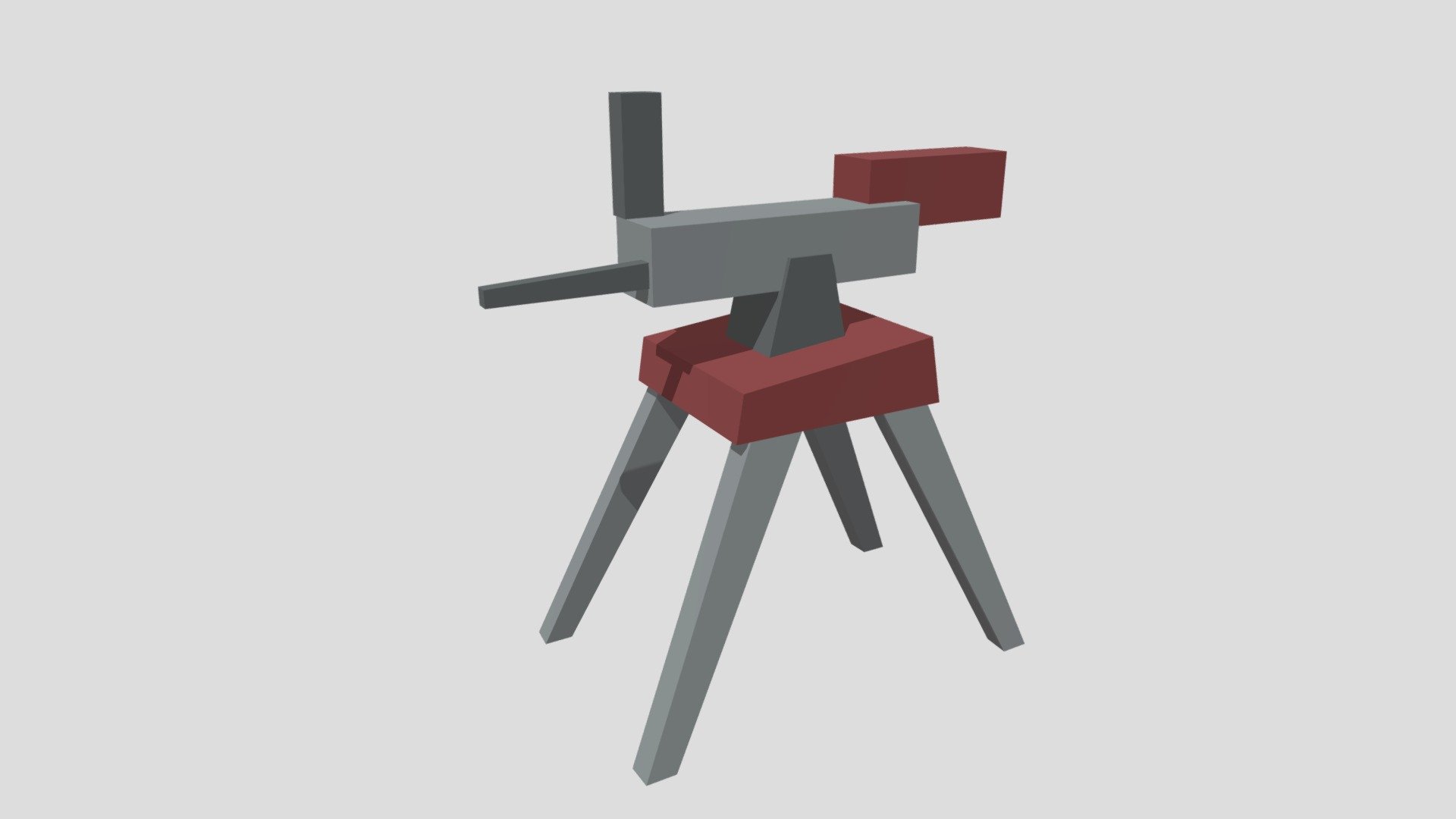 Low Poly Gun Turret (Receiver) - Download Free 3D model by iwanPlays ...