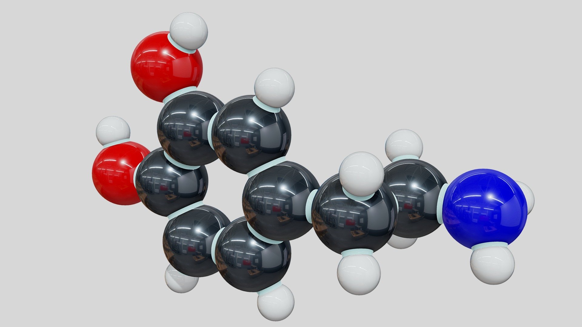 Dopamine Molecule - 3D model by renman63 [e16853c] - Sketchfab