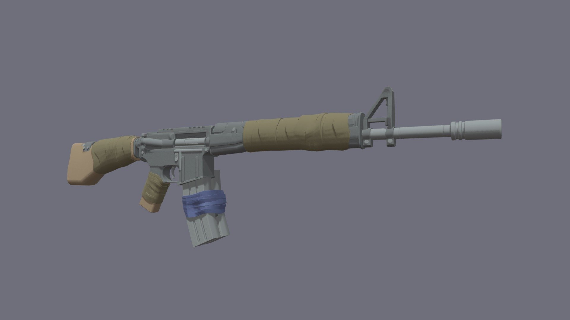 Apocalyptic M-16 - 3D model by konsgaid [e16877a] - Sketchfab