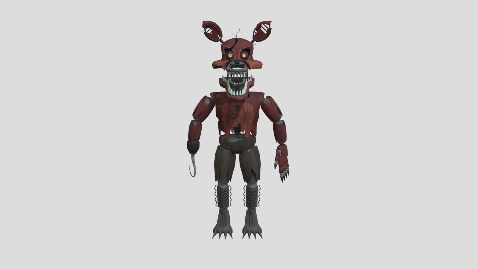 Nightmare Foxy FNAF 4 For GMOD - Download Free 3D model by Scorpion4241 [e16ef54] - Sketchfab