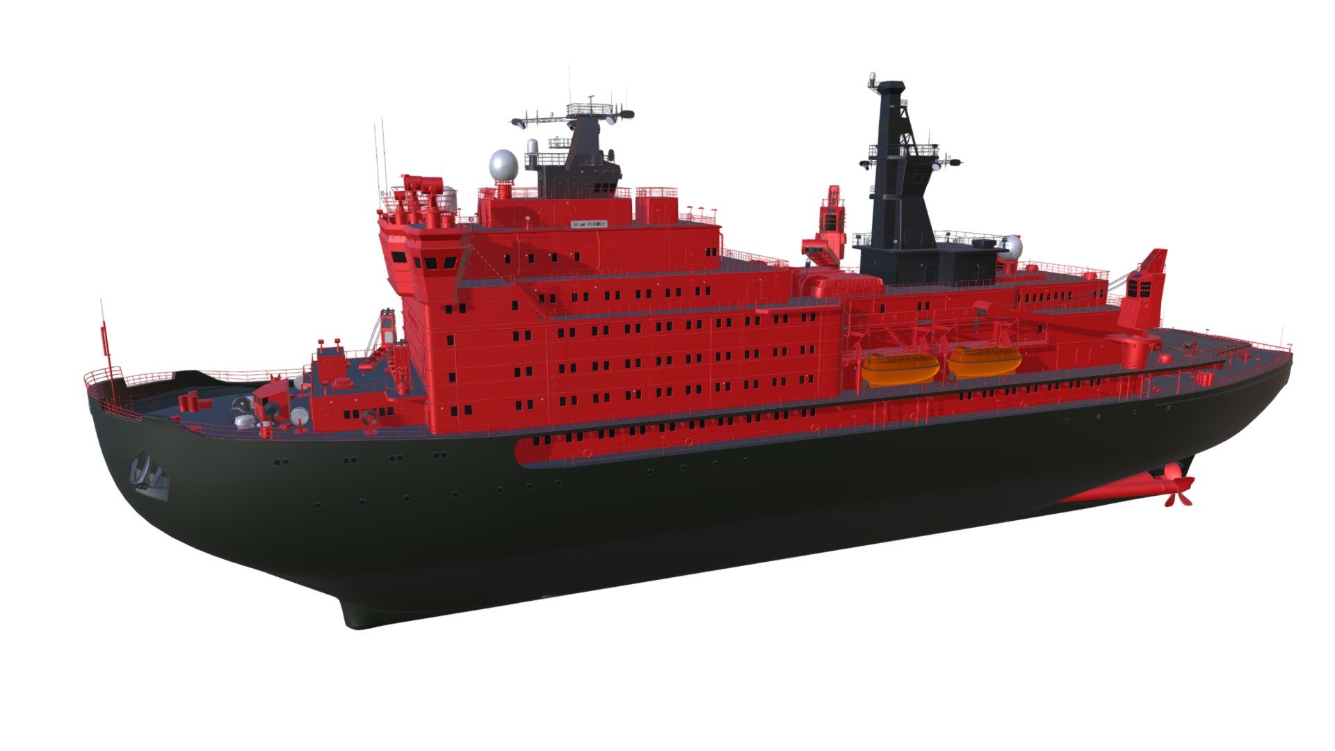 50 Let Pobedy Icebreaker Ship - Buy Royalty Free 3D model by 3DHorse ...