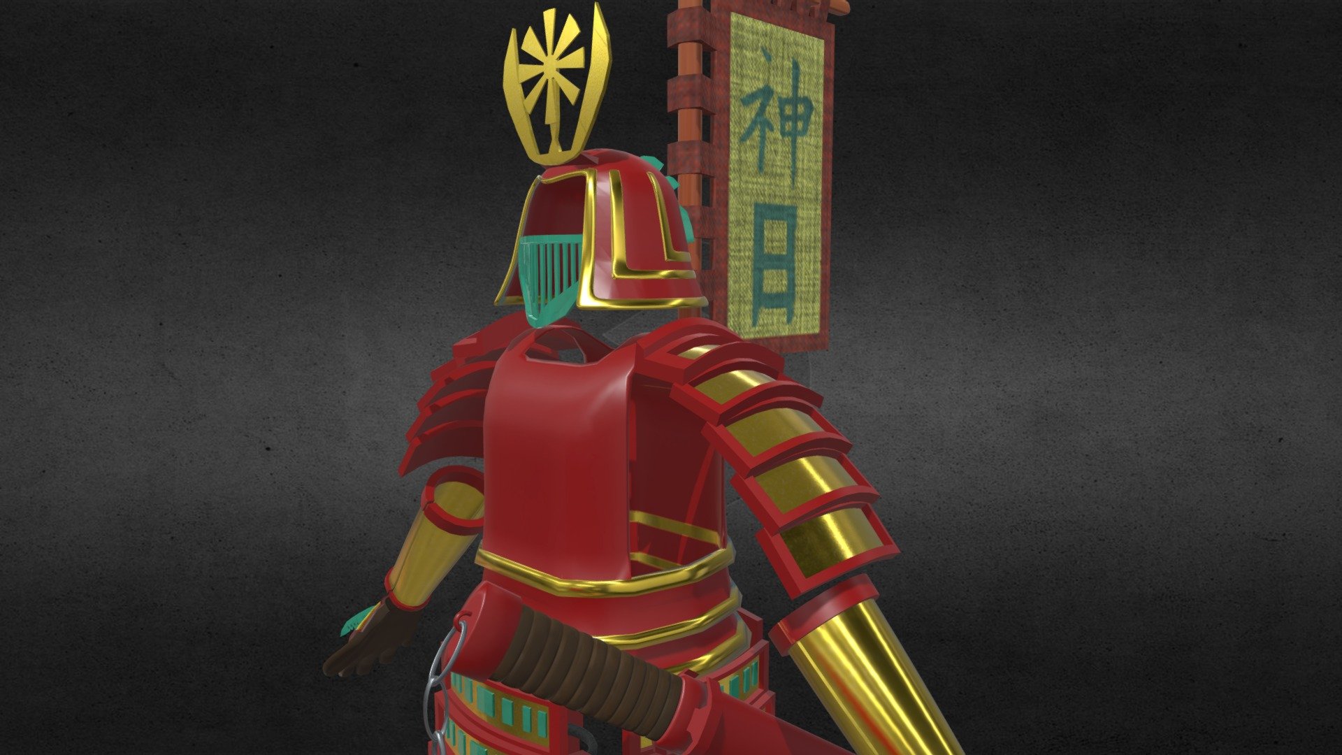 Sun Samurai - 3D model by Al Garcia (@AlsGraphics) [e171382] - Sketchfab