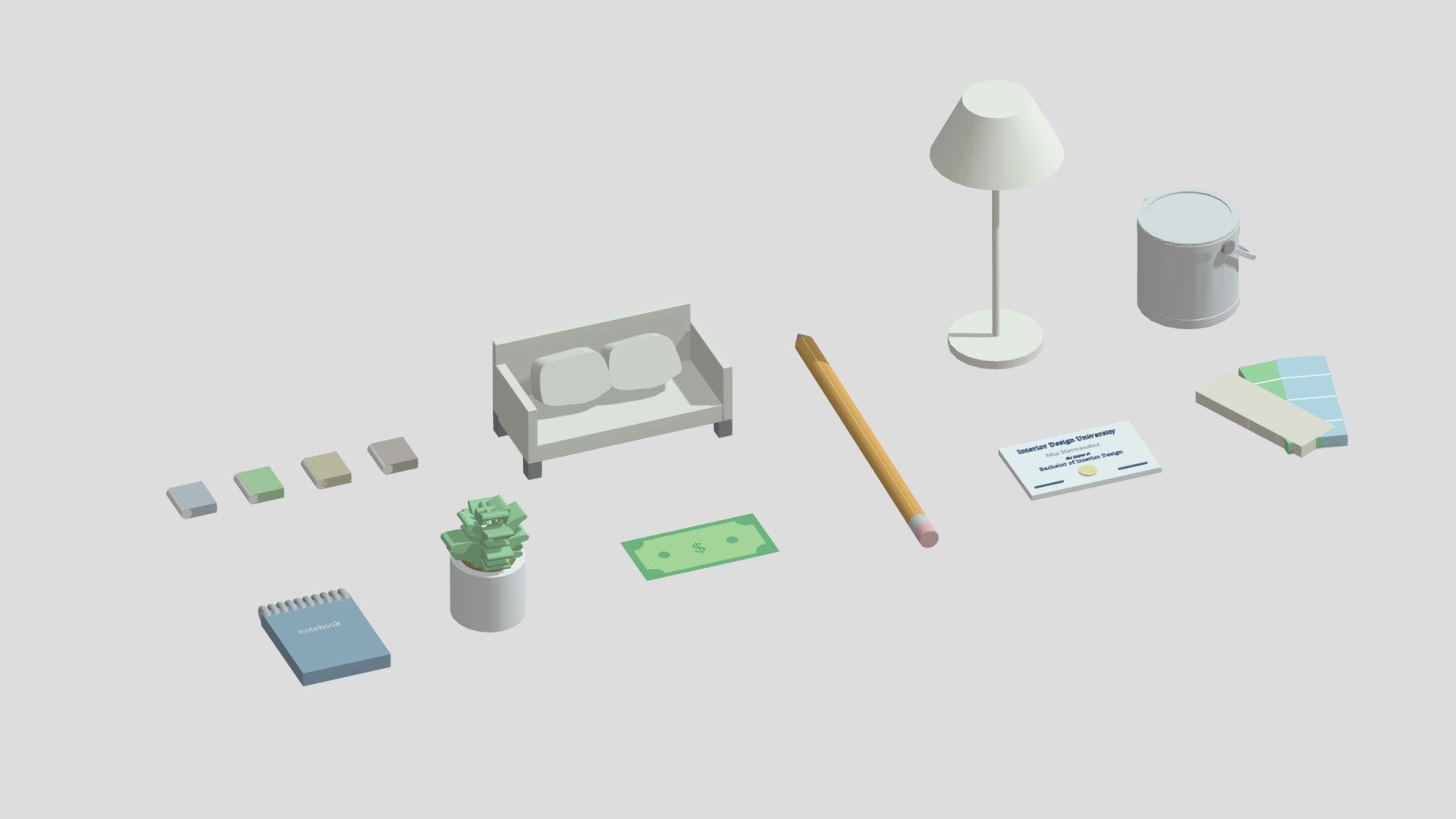 Interior Design Items - Download Free 3D model by mia (@miahz) [e1737be ...