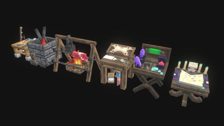 Crafting Stations - 3D model by Purple Anvil [e17564f] - Sketchfab