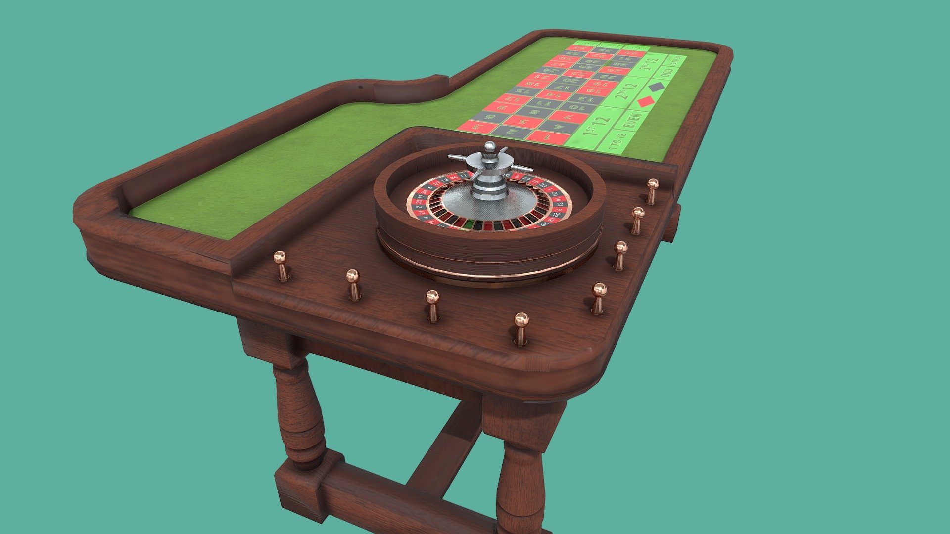 Roulette Table 2 - Download Free 3D model by crittaa [e175a88] - Sketchfab