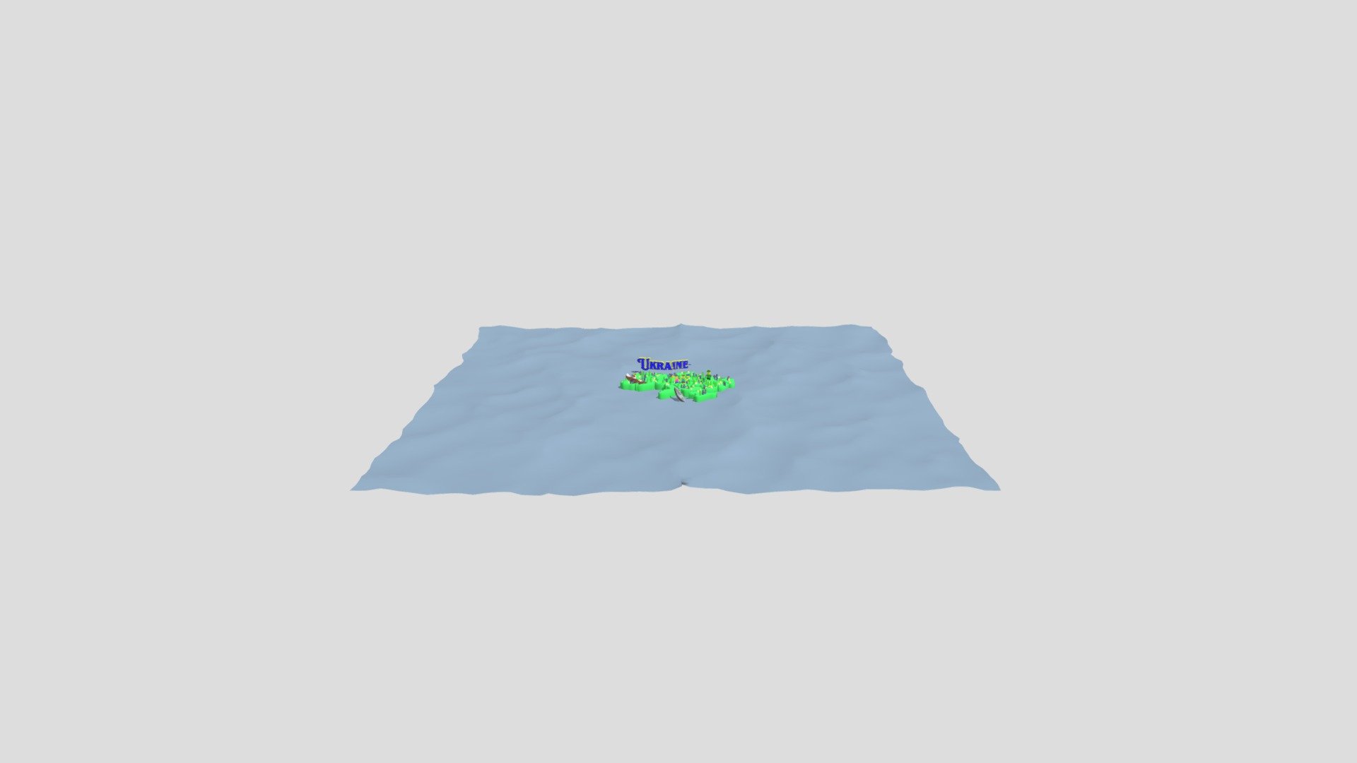 The 3D cartoon map of Ukraine - 3D model by Veselator [e178edd] - Sketchfab