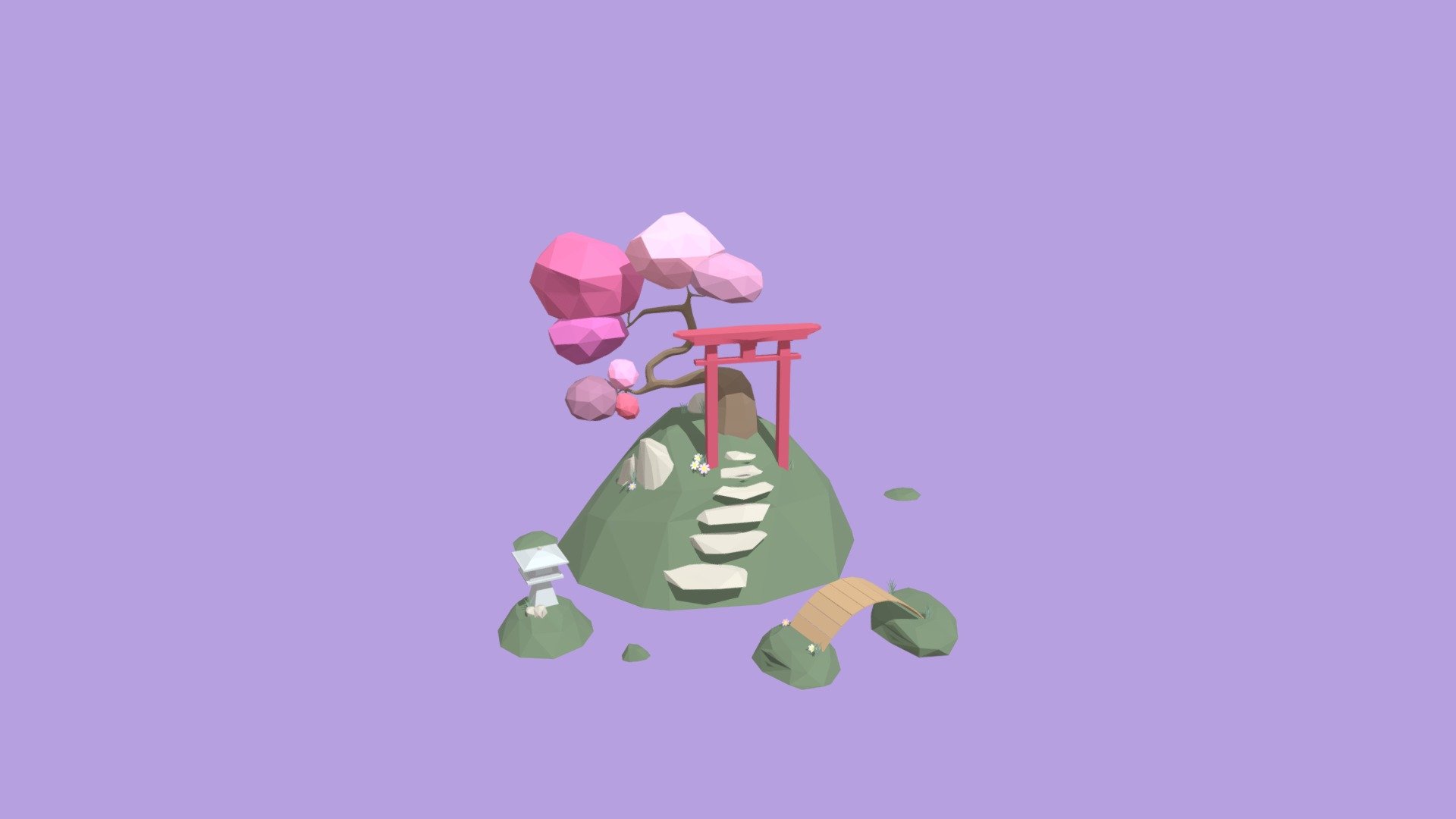Japanese garden - 3D model by Jesseca [e17dbae] - Sketchfab