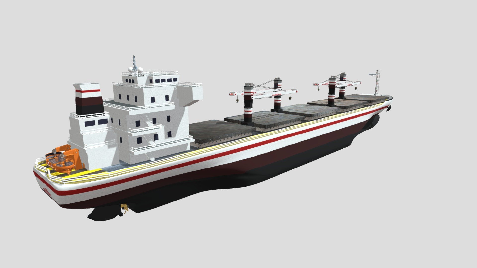 Cargo Ship Redline - Download Free 3D model by gogiart (@agt14032013) [e17ee5a] - Sketchfab