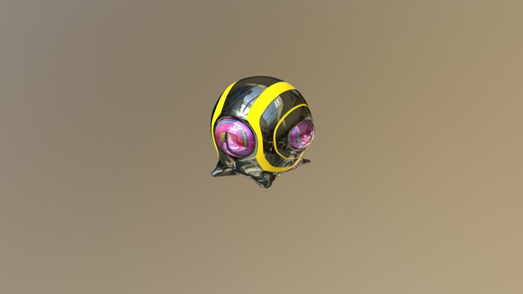 Robotic 4-eye monster - 3D model by racsoraul [e18070d] - Sketchfab