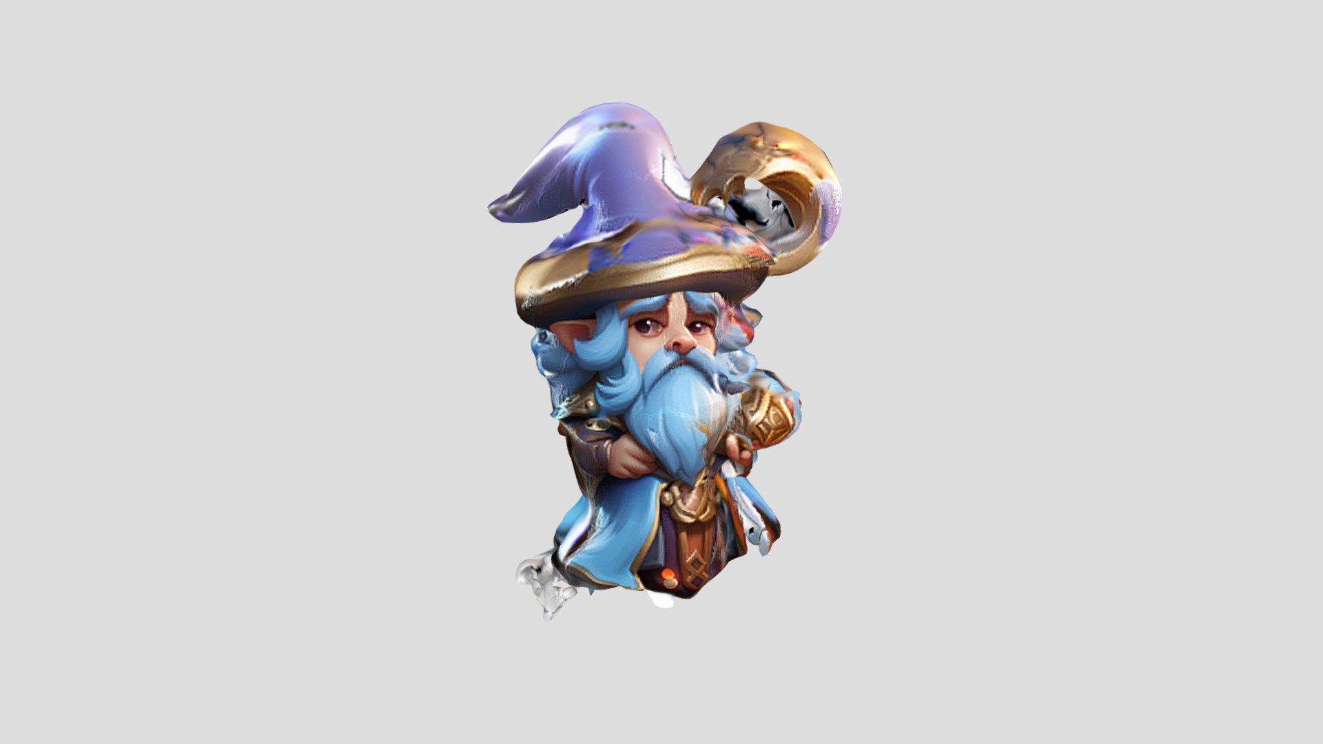 Blue Wizard A blue wizard with a pointed hat, - Download Free 3D model ...