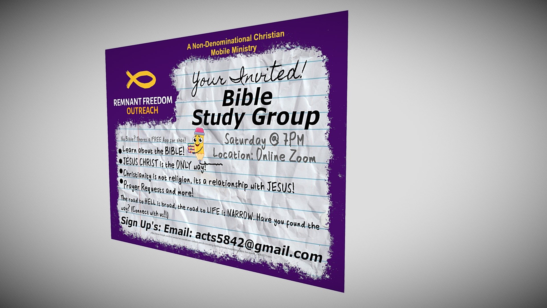 Bible Study Postcard - 3D model by Mathew MacCord (@MathewMacCord ...
