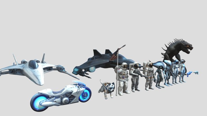 Sci-fi-pack 3D models - Sketchfab