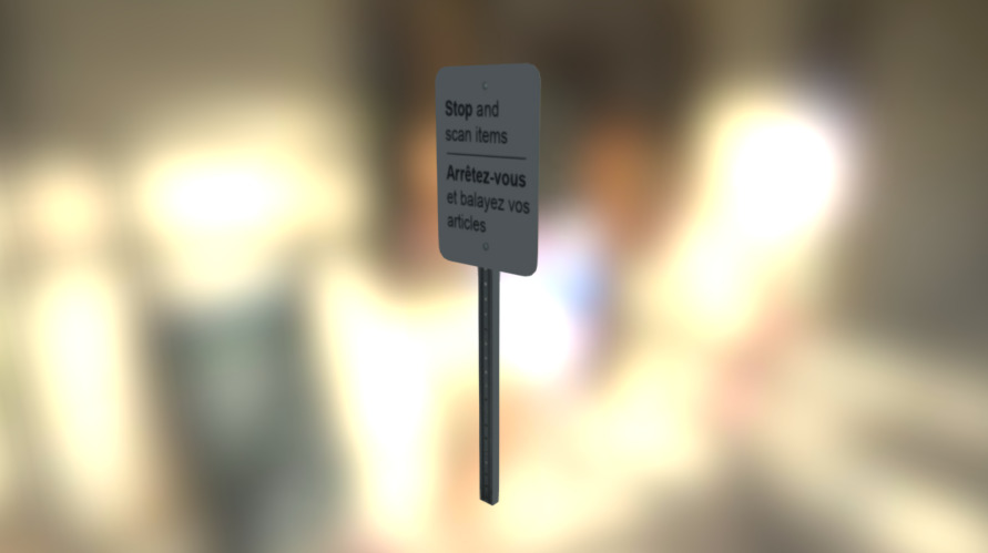 Stop and Scan sign - 3D model by svenpotsdam [e187ffe] - Sketchfab