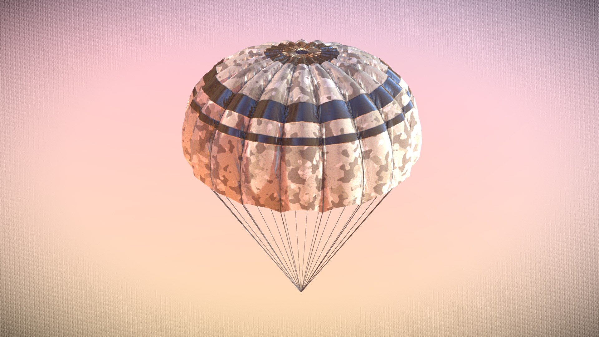 WWII Parachute - 3D model by dagos32 [e1880e7] - Sketchfab