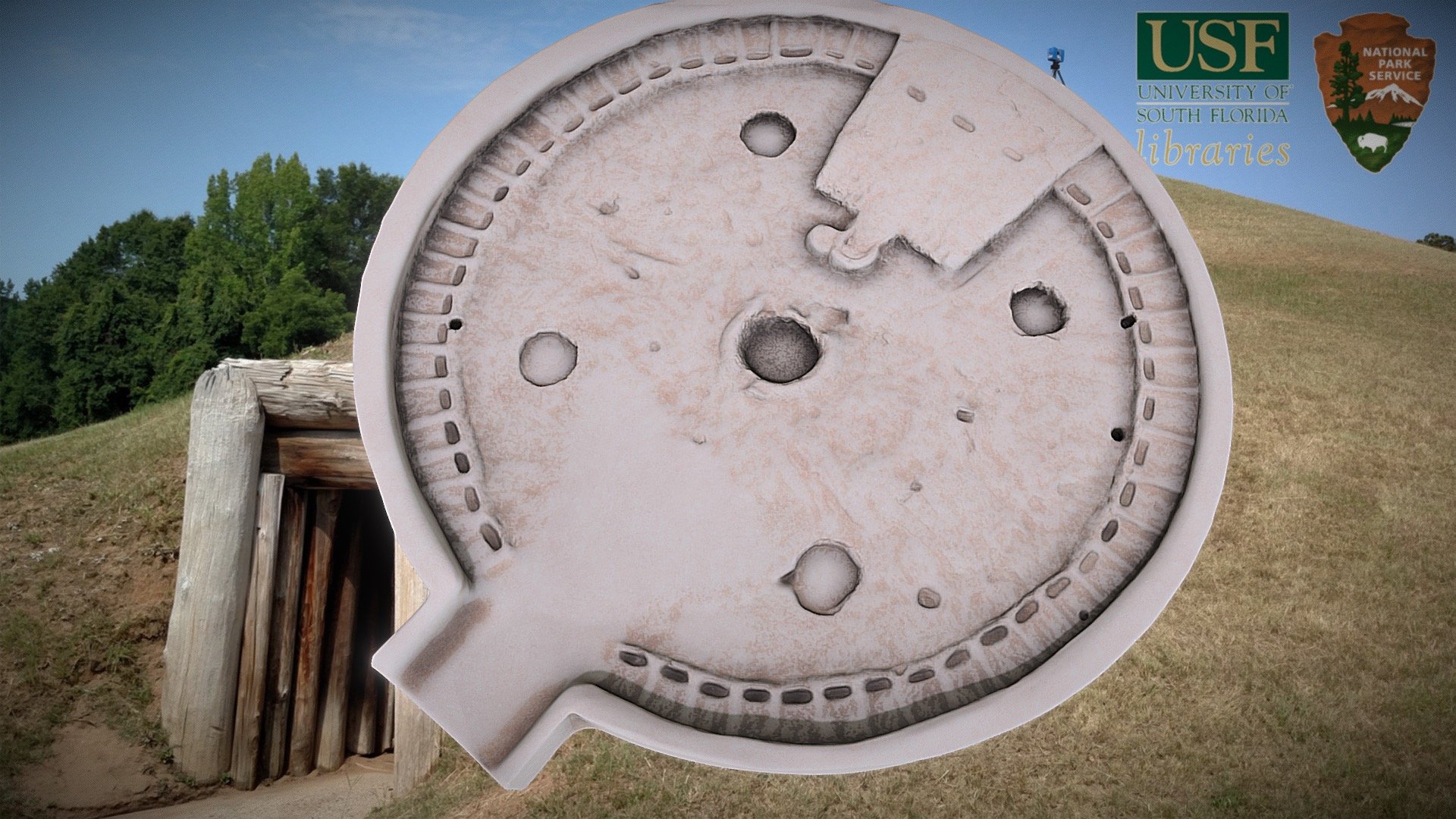 Earth Lodge Floor at Ocmulgee National Monument - 3D model by ...