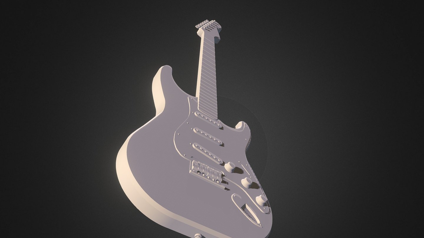 Electric Guitar - 3D model by Aaron Wheeler (@aaronwheeler) [e1884f6 ...