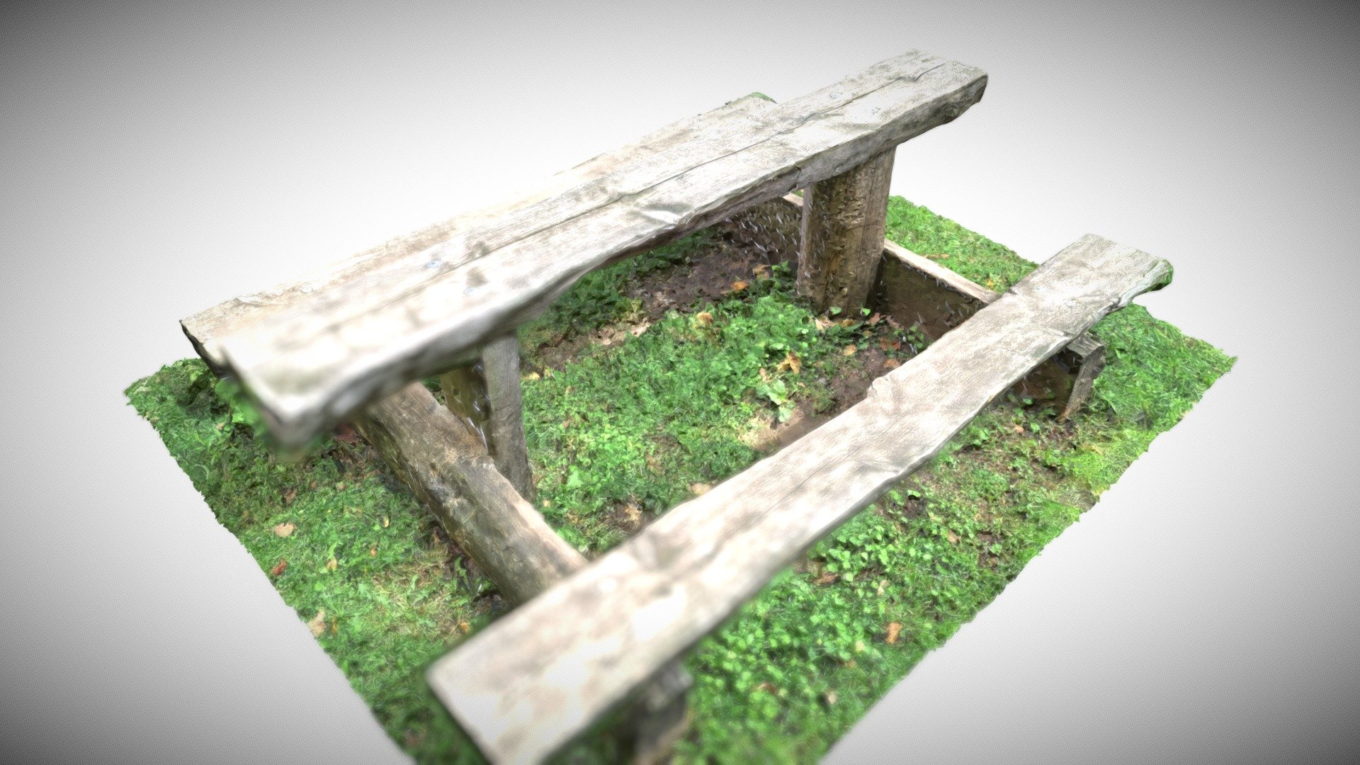 Wooden garden bench - Download Free 3D model by iMatD [e1892c6] - Sketchfab