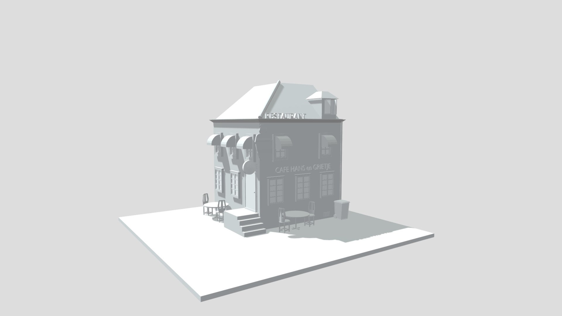 Cafe - 3D model by mintmoo [e18a042] - Sketchfab
