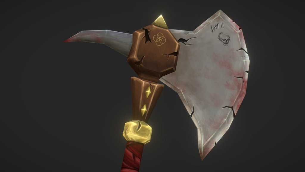 Hand Painted Axe - 3D model by xrossg [e18b872] - Sketchfab