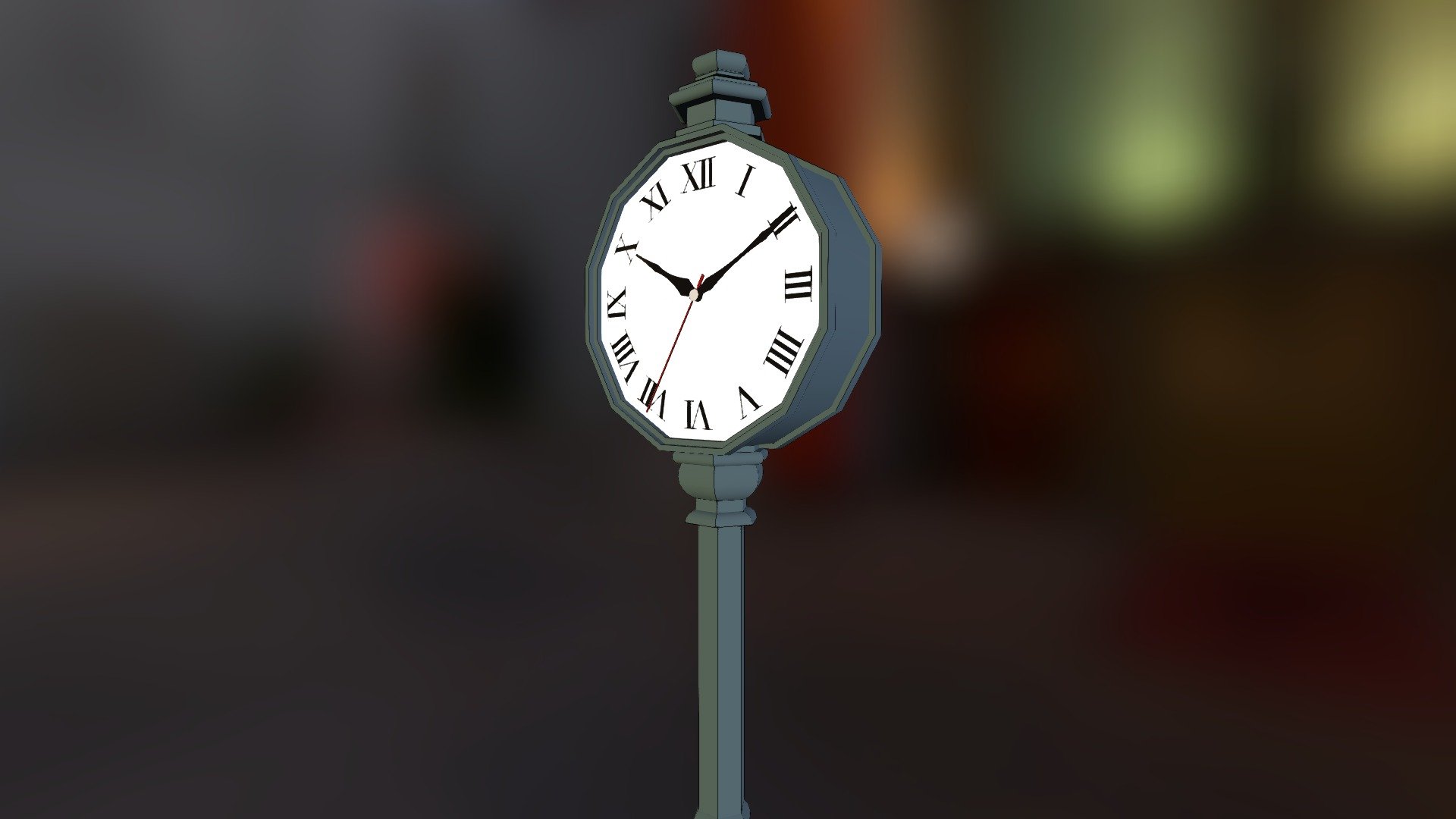 Park Clock - 3D model by Nick Green (@nickgreen) [e18b9c9] - Sketchfab