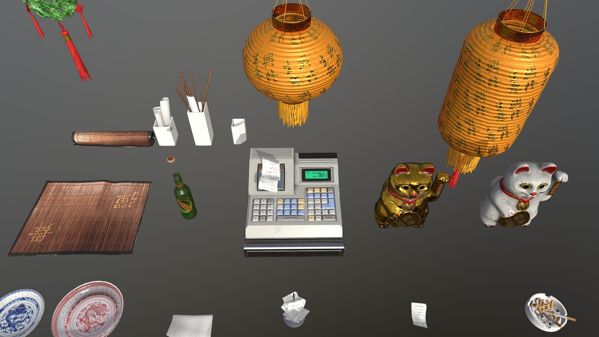 Chinese Restaurant Assets - Download Free 3D model by Nicolai Kilstrup ...