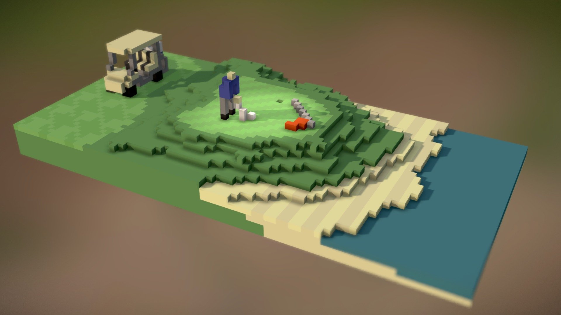 Golf - 3D model by Maker Moose (@mastr.m00se) [e19543c] - Sketchfab