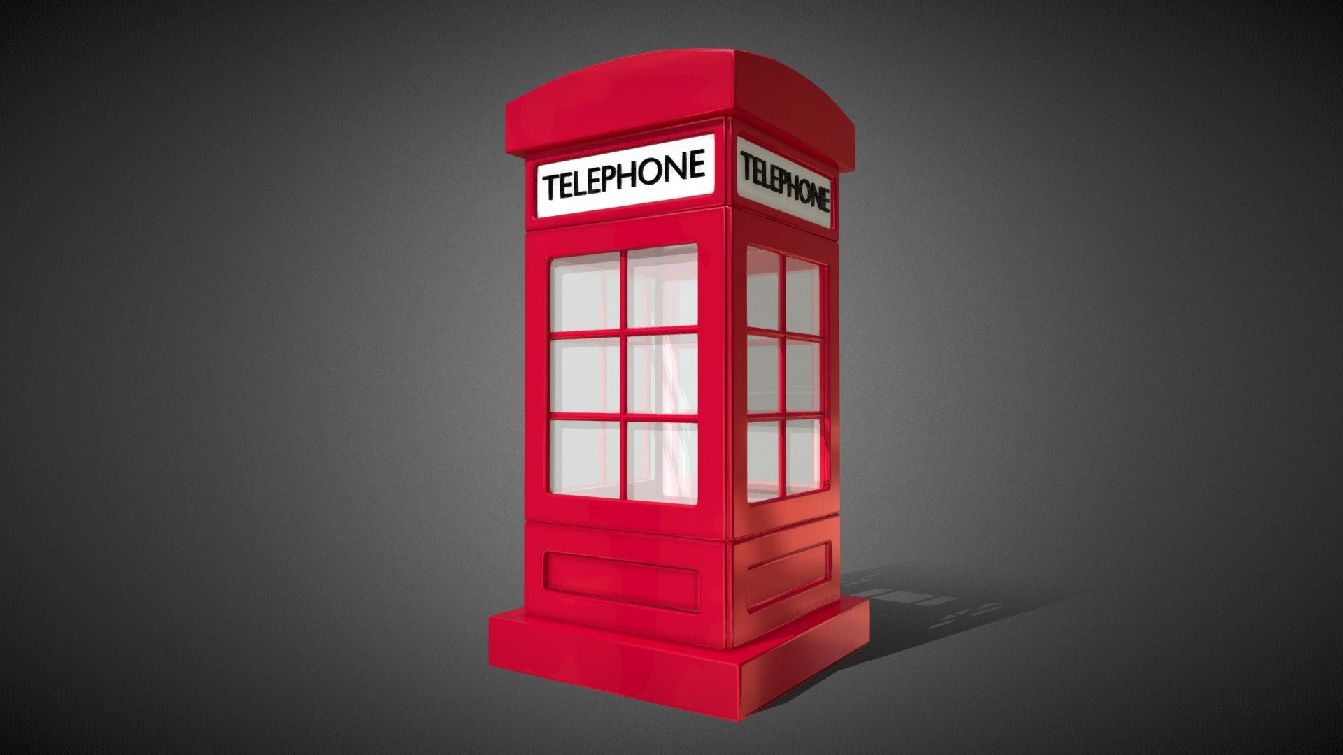 Classic Red British Telephone Booth - Download Free 3D model by ...