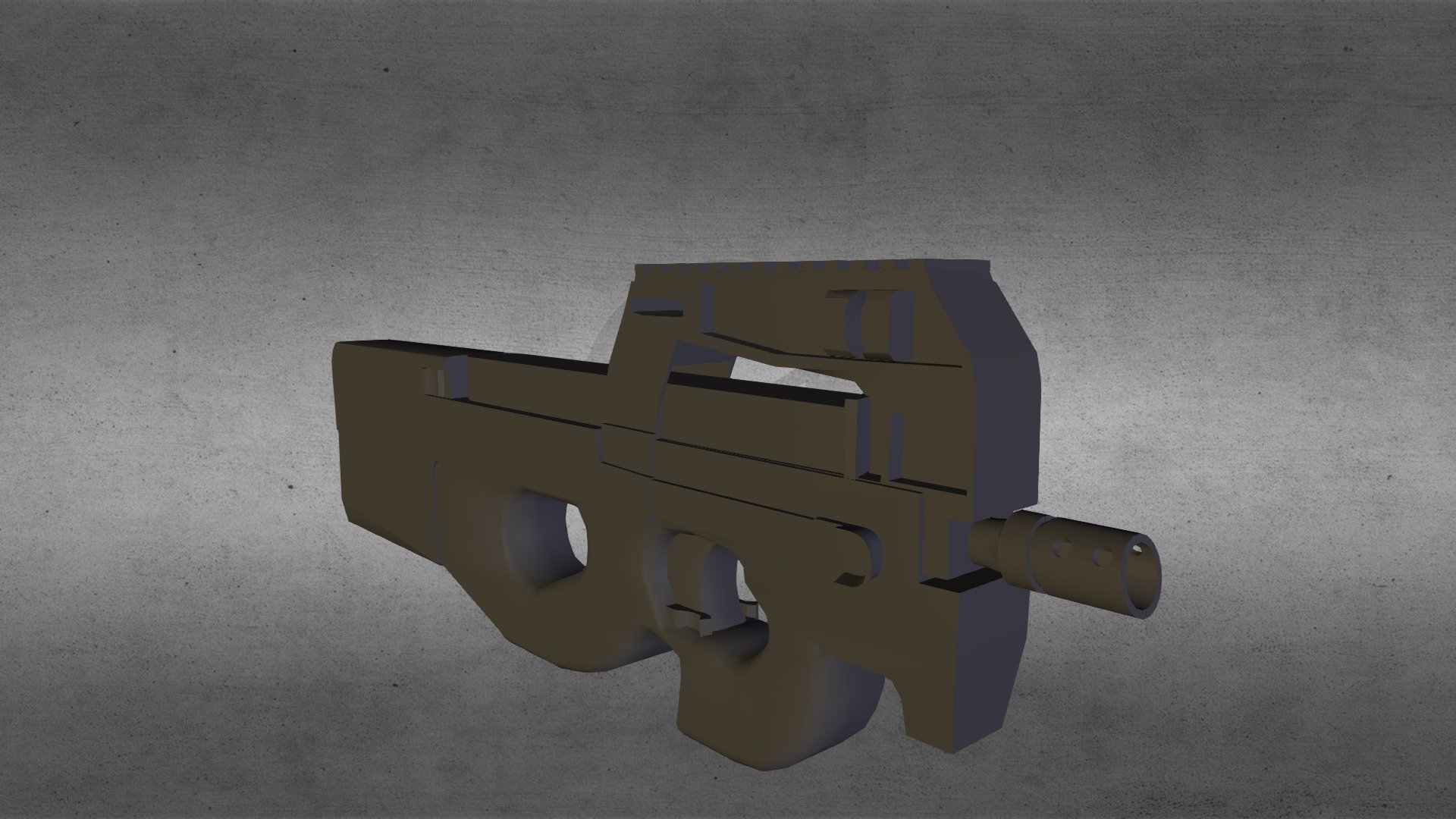 P90_low_poly_Untextured - 3D model by el_droidio [e19a8fe] - Sketchfab
