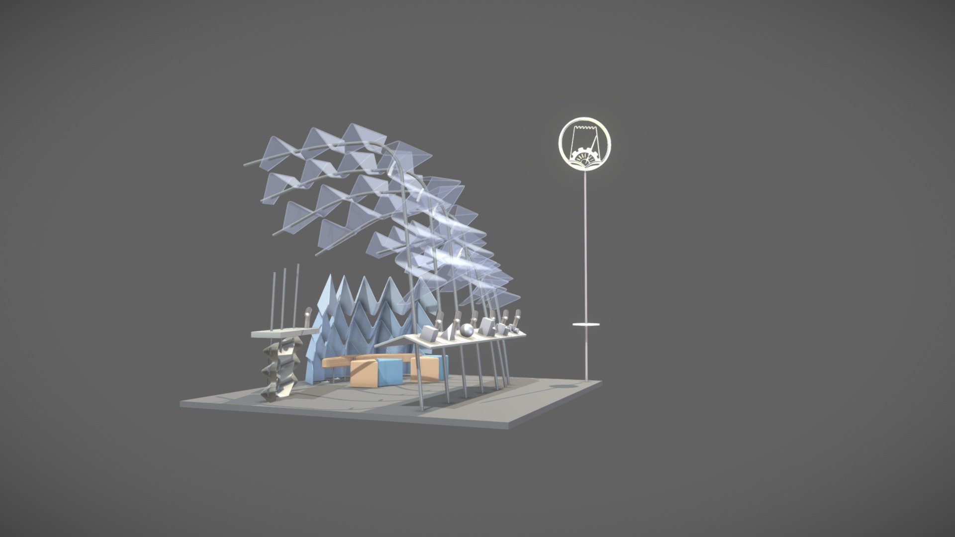 Plume - Design V Booth - 3D model by Mohammed Mazen (@MohdMazen ...