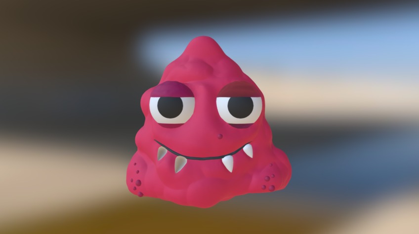 Monsters I - Red Blob - 3D model by Tees And Such (@teesandsuch ...