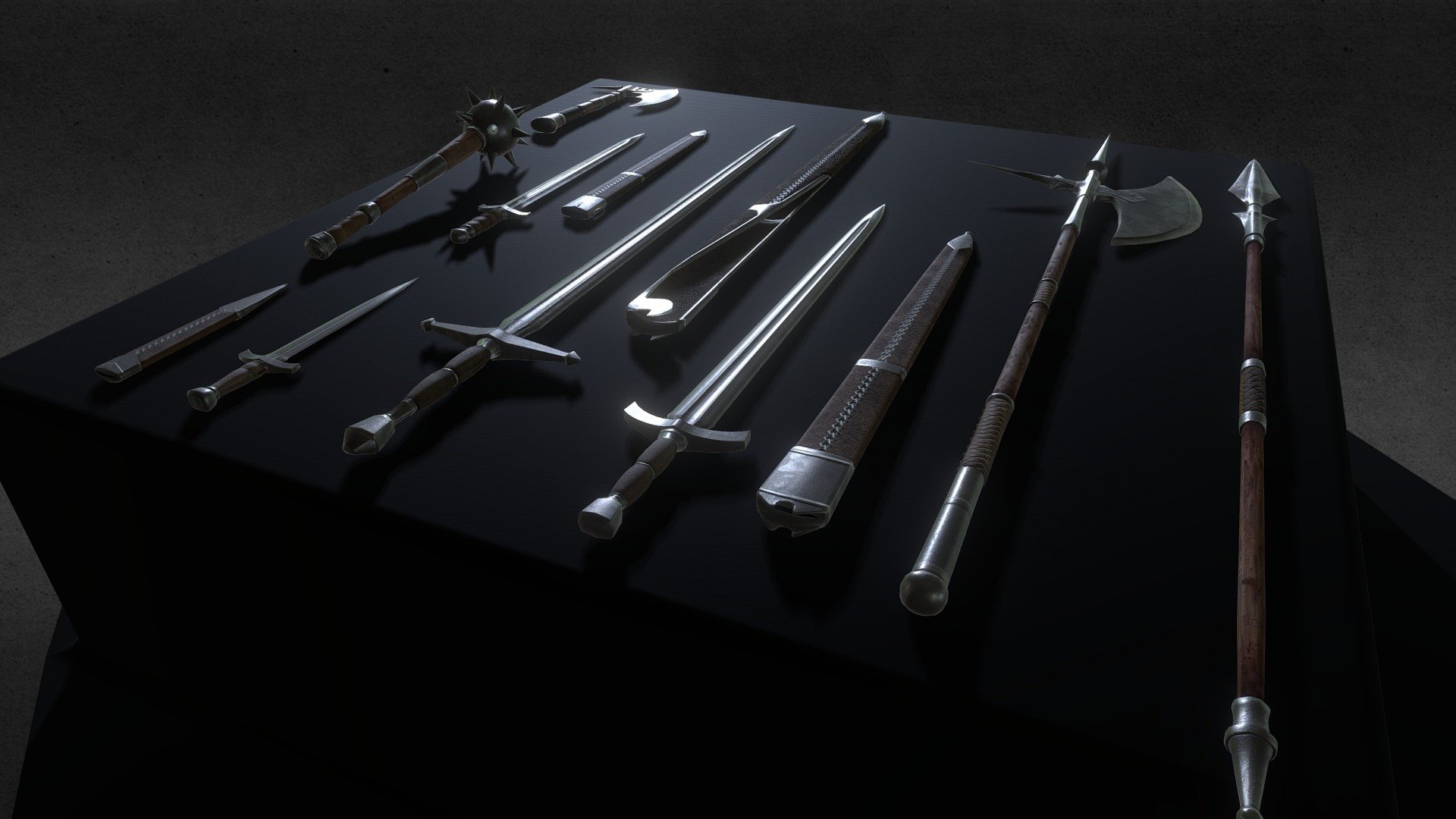 Fantasy / Medieval Weapons Pack 1 - Human - Buy Royalty Free 3D model ...