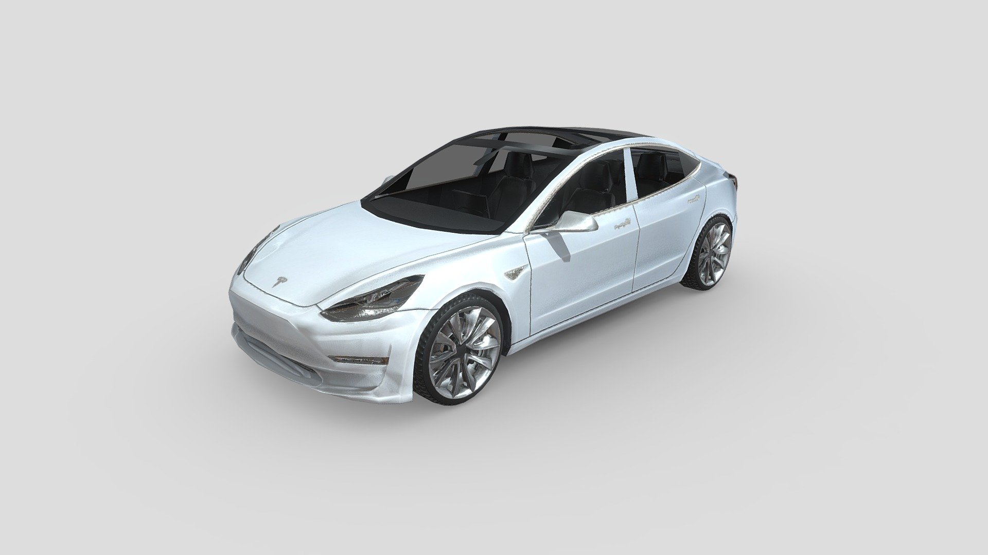 Low Poly Car: Tesla Model 3 2018 - Buy Royalty Free 3D model by ROH3D ...