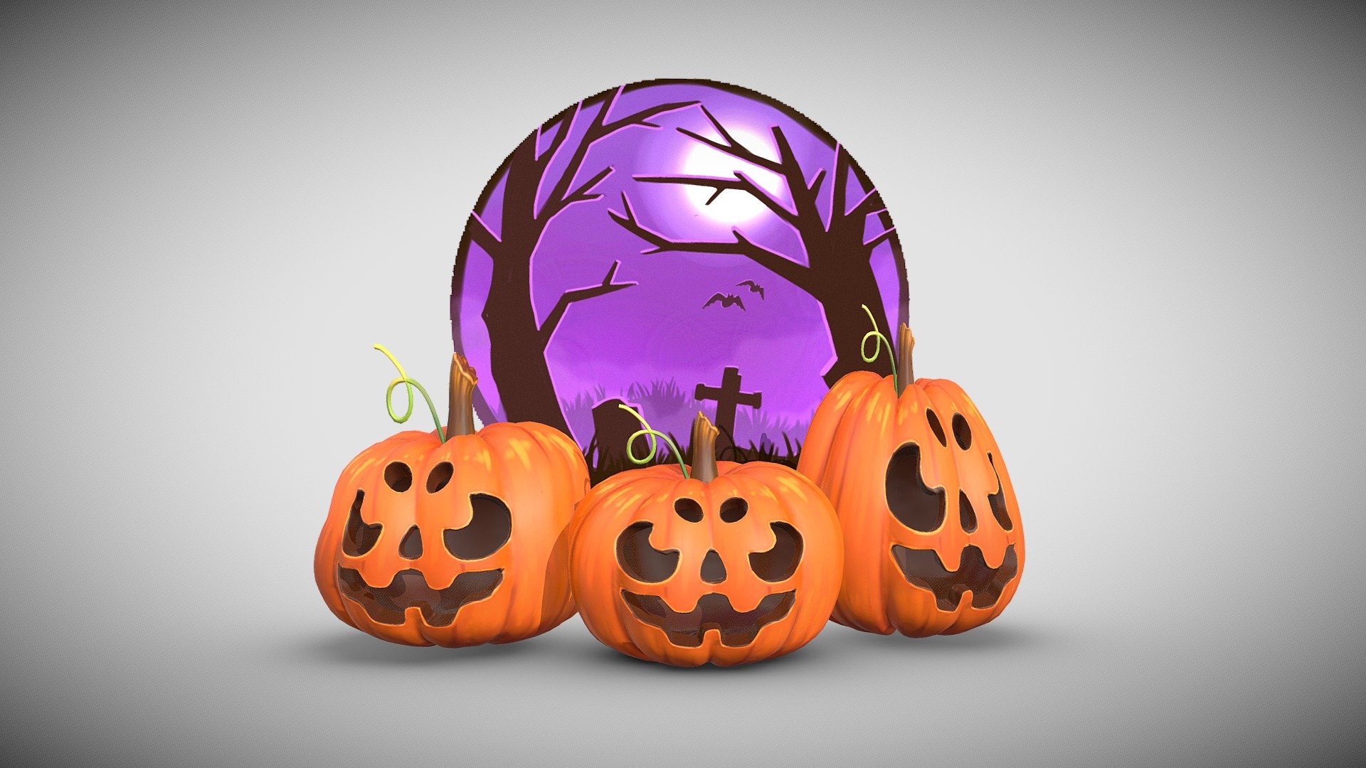 Stylized Spooky Pumpkins - 3D model by Solo (@hannabk01) [e1a50ef ...