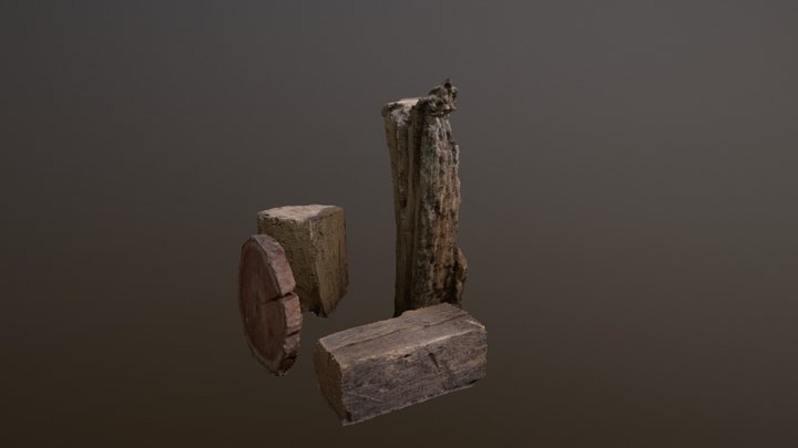 Wood-log 3D models - Sketchfab