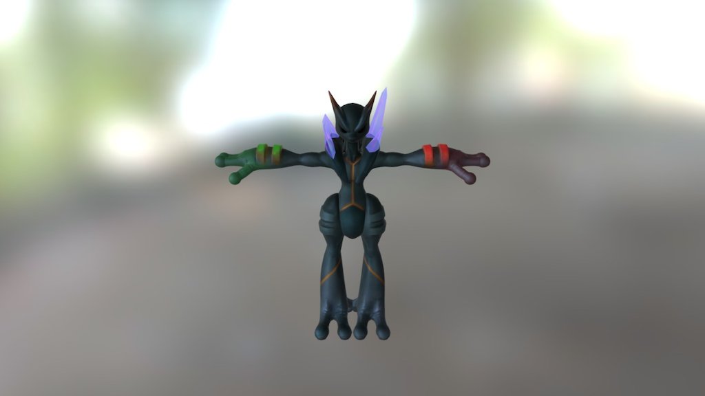 Shadow Mewtwo X - 3D model by animalSS [e1a5a78] - Sketchfab