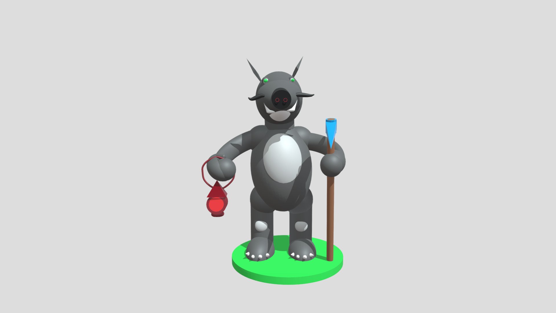 Gray tailed troll - 3D model by k.l.shpilevoy [e1a7062] - Sketchfab