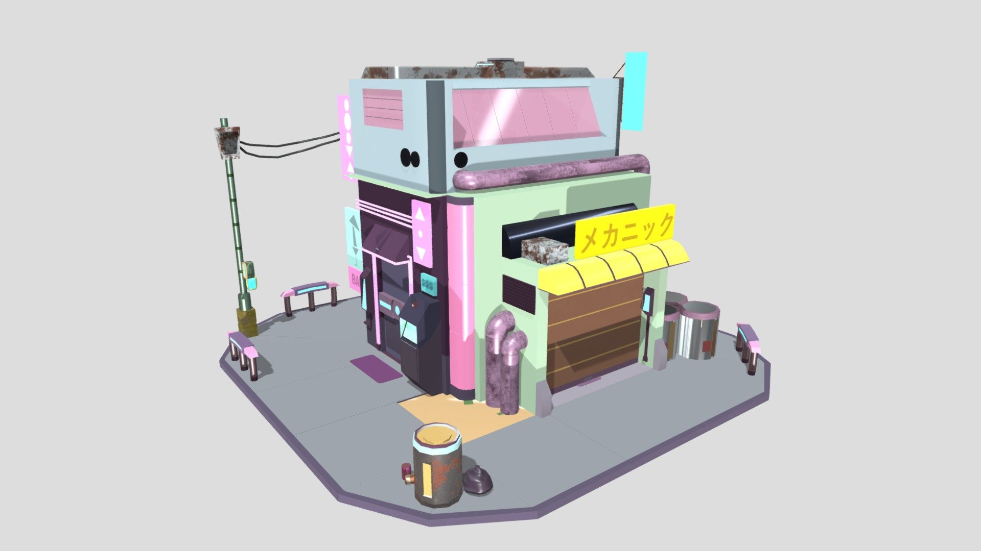 Cyberpunk Build - 3D model by e.nakavoua [e1a74c7] - Sketchfab