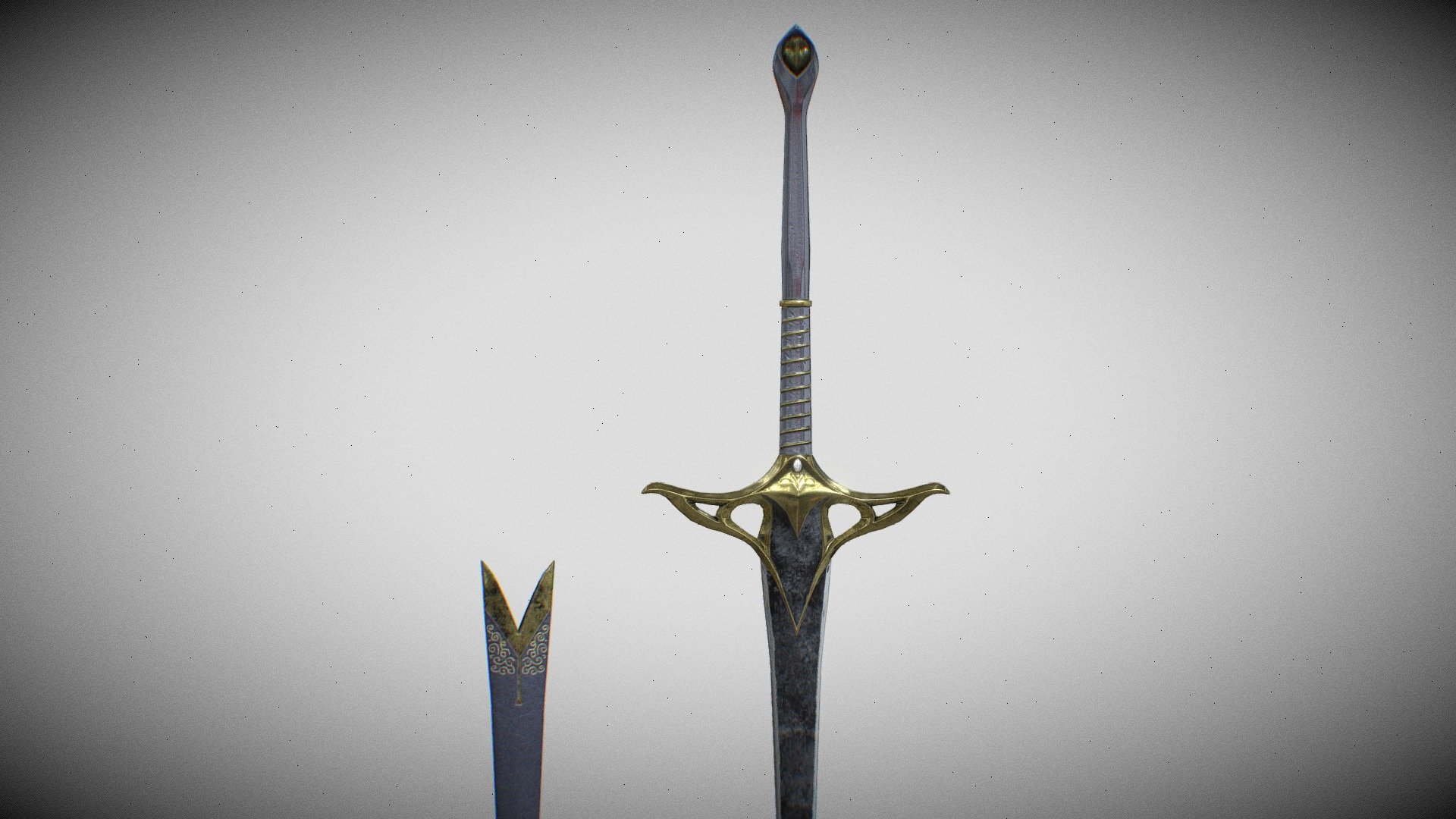 sword with sheath - 3D model by shefaur.rahman [e1a7e35] - Sketchfab